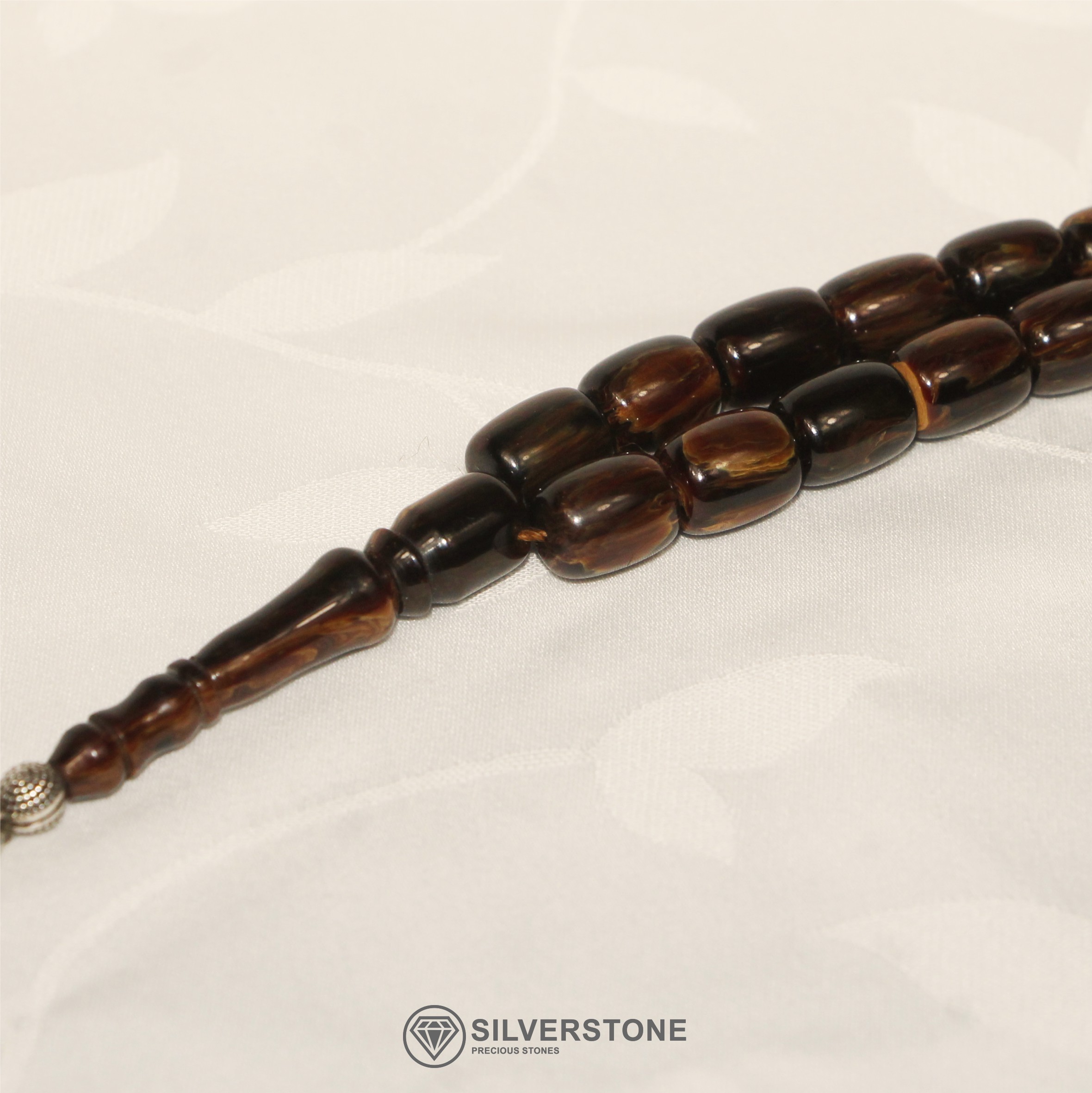 Hareli Erzurum Oltu Stone Rosary - SILVER STONE EU